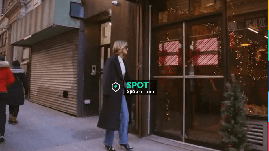 Bernardo Classic Long Double Breasted Wool Coat worn by Erin Dana Lichy ...