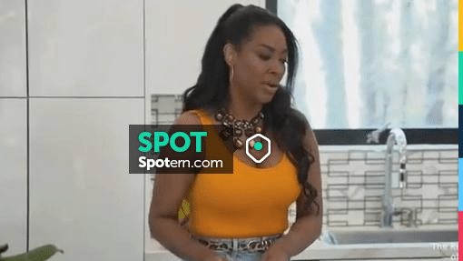 Tory Burch Roxanne Crystal Necklace worn by Kenya Moore as seen in The ...