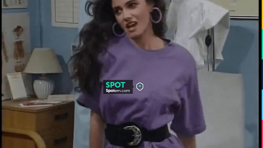 Purple Long T-Shirt worn by Nurse Jennifer (Nancy Valen) in Saved by ...