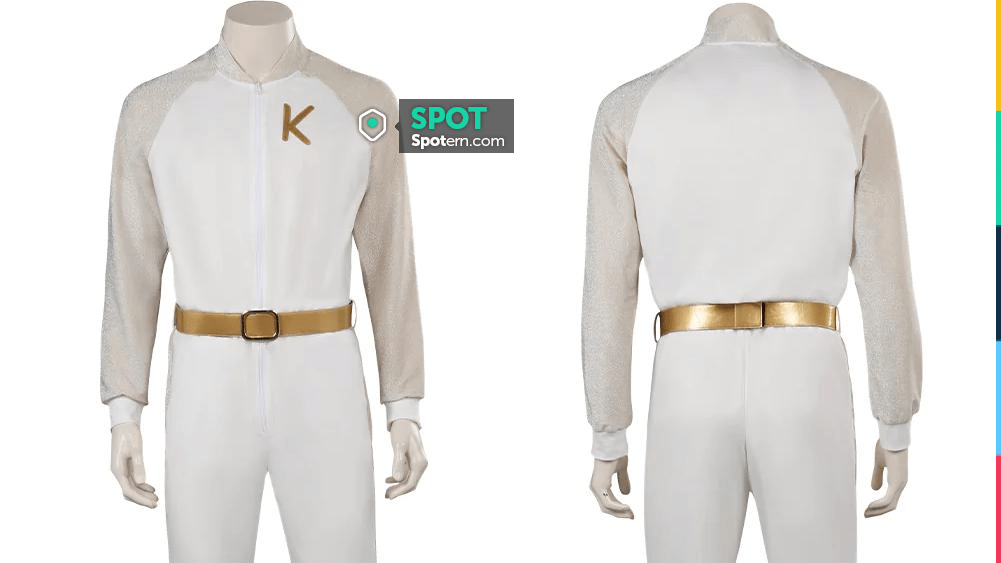 The replica of the "K" jumpsuit worn by Ken (Ryan Gosling) in Barbie ...