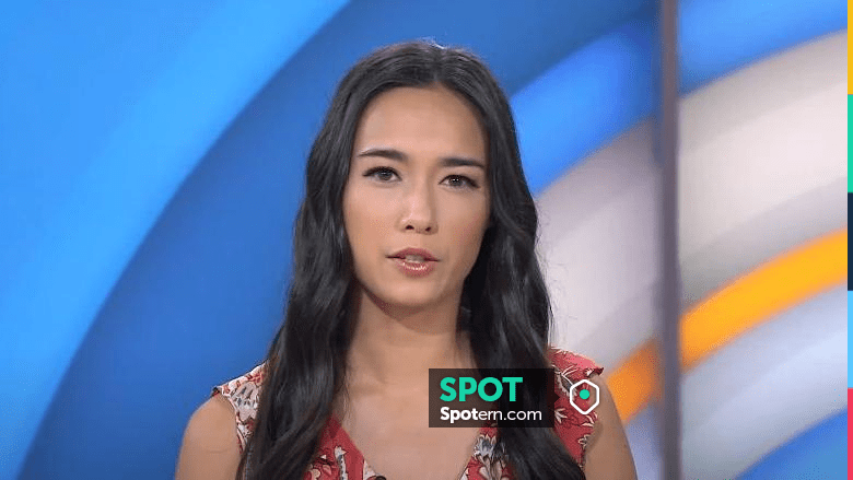 Loft Ruffle Floral Print Blouse worn by Emilie Ikeda as seen in Today ...