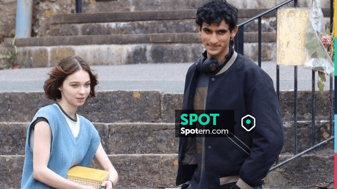 The blue jacket worn by Zain Iqbal aka Ravi Singh on the set of the series A Good Girl's Guide ...