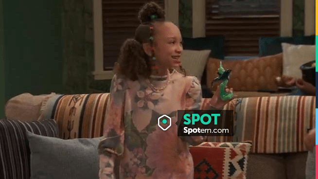 Chaser Floral Puff Sleeve Sweatshirt worn by Alice Baxter (Mykal ...