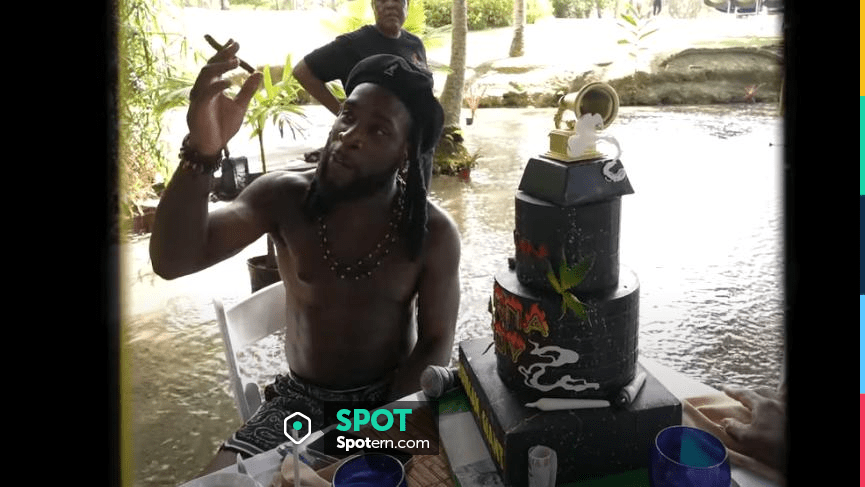 Amiri Black Bandana Crocheted Shorts worn by Burna Boy in Cheat On Me ...