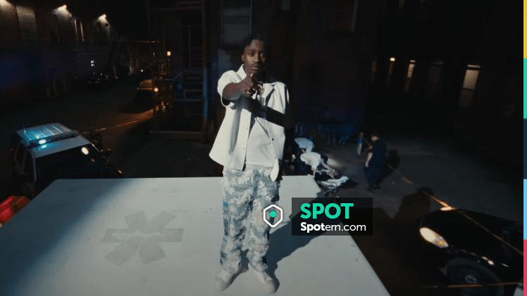 Who Decides War Blue Lace & Wave Stained Glass Jeans worn by Lil Tjay ...