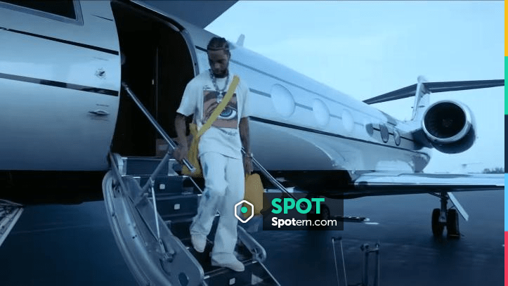 Cout De La Liberte White Embellished Flared Jeans worn by Key Glock in ...