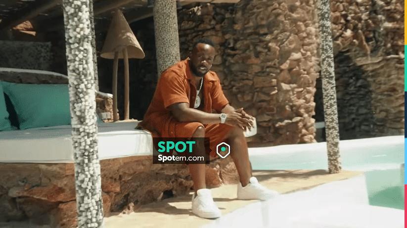 Dolce & Gabbana Burnt Orange Terry Shorts worn by Yo Gotti in The One ...