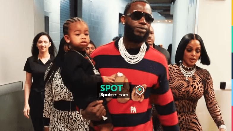 Palm Angels Red & Black Striped Ted­dy Sweater worn by Gucci Mane in ...