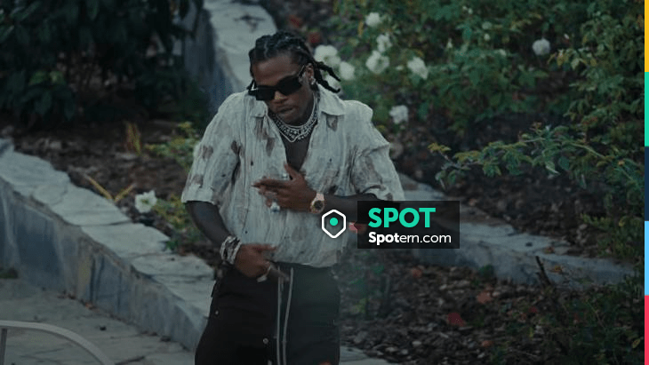 Audemars Piguet Gold & Blue Royal Oak Chronograph watch worn by Gunna ...