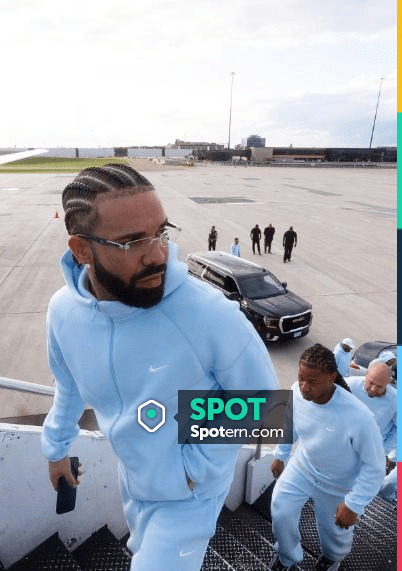 Nike x Noc­ta Light Blue Tech Zip Hoodie worn by Drake on his Instagram ...