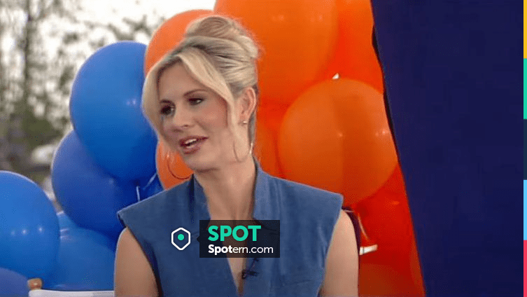 Veronica Beard Amika Stretch Cotton Vest worn by Laura Rutledge as seen ...