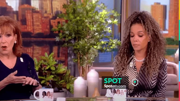 Rick Owens Luxor Geometric-Print Wrap Dress worn by Sunny Hostin as ...