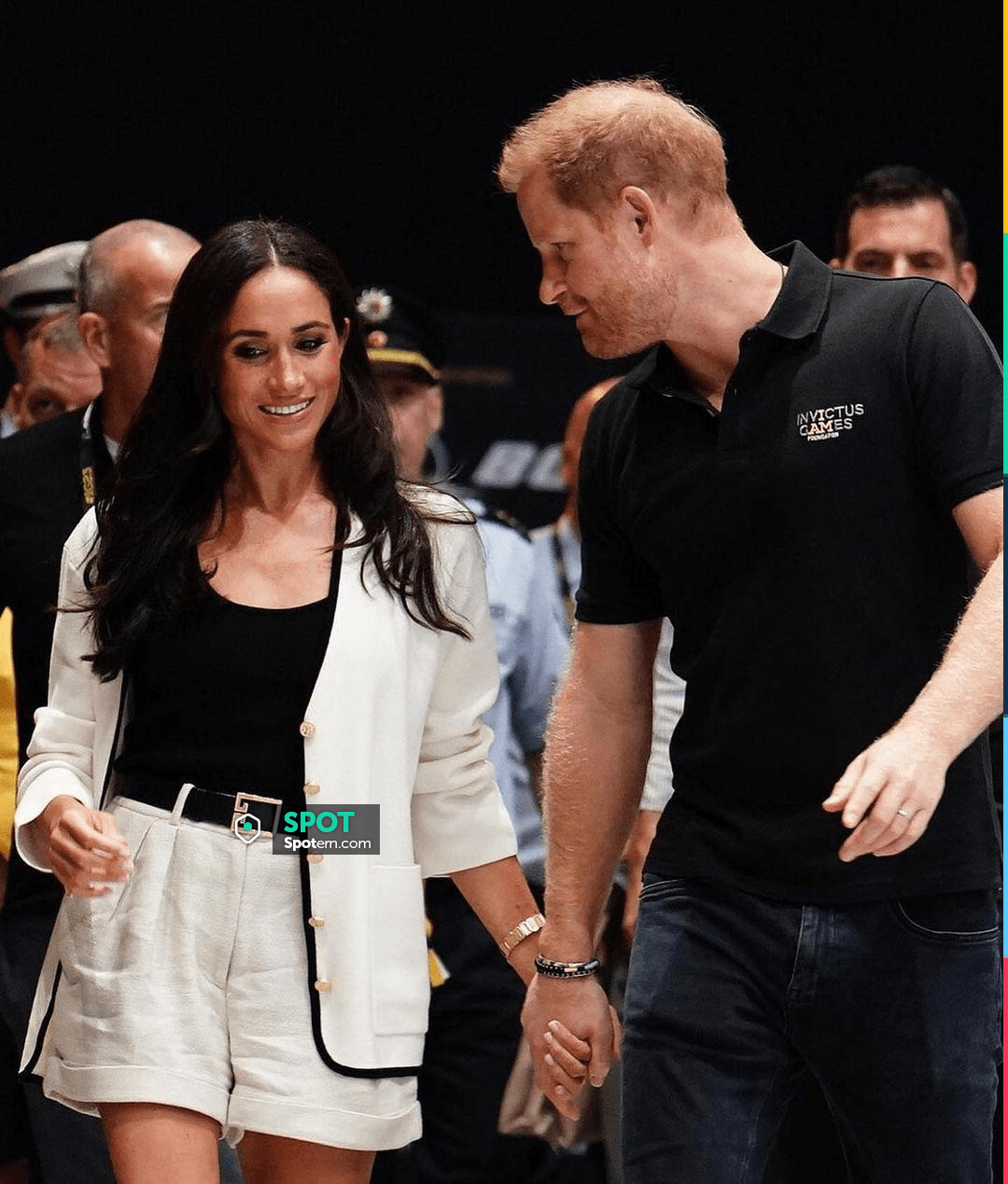 Givenchy Black 2g Buckle Belt worn by Meghan Markle at Invictus Games on September 13, 2023 ...