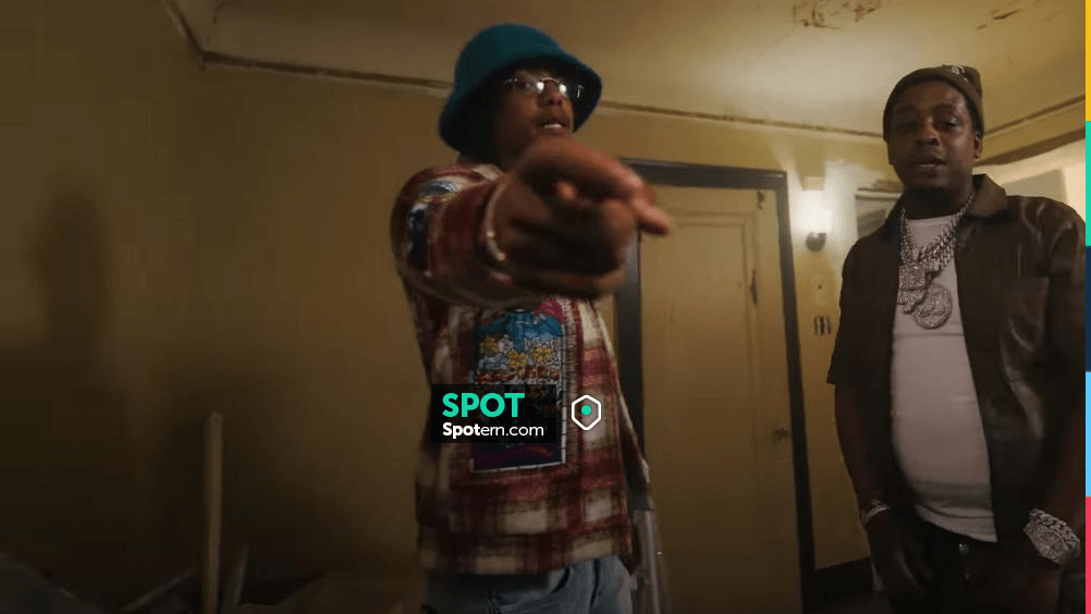 Who Decides War Red Flan­nel Win­dowed Cardi­gan worn by Skilla Baby in ...