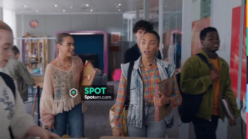 Mes Demoiselles Kali Jumper In Beige/Pink/Green worn by Simone Souter ...