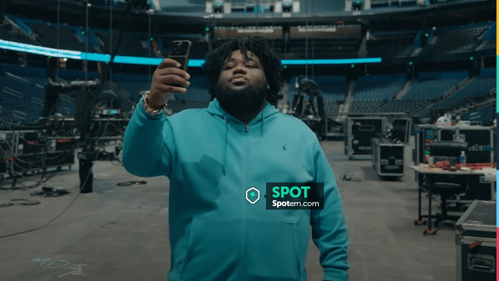 Polo Ralph Lauren Turquoise & Navy Pony Zip Hood­ie worn by Rod Wave in ...