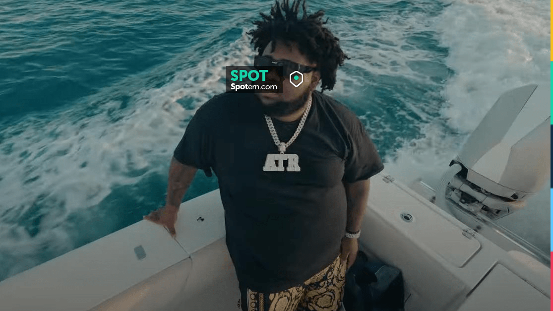 Prada Eyewear Black Wide Rectangle Sunglasses porté par Rod Wave à ...