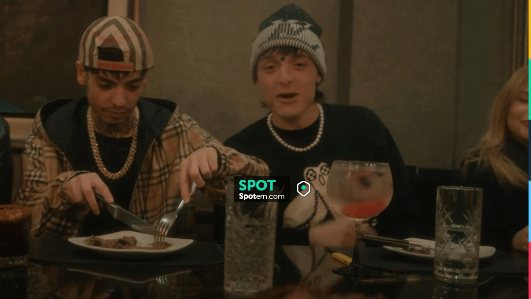 Louis Vuitton Black & White Owl Sweatshirt worn by Peso Pluma in PRC with Natanael Cano (Video ...