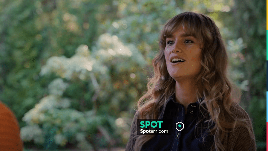 Ganni Poplin Shirt worn by Ava (Libby Osler) as seen in Virgin River ...