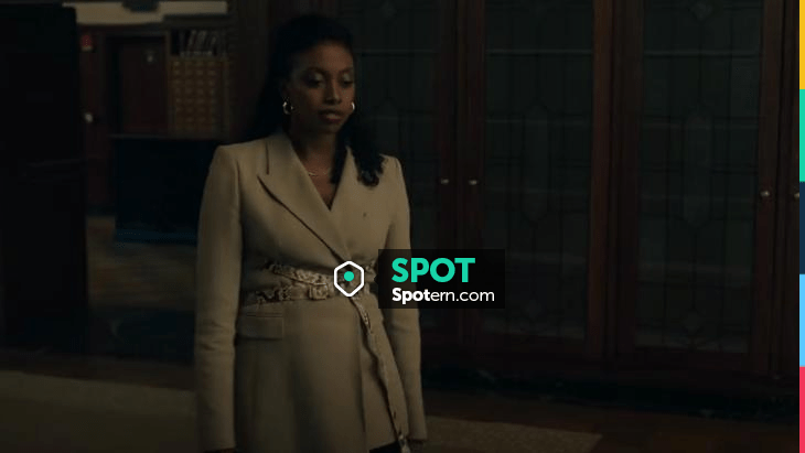 Michael Kors Collection Wraparound Belted Jacket worn by Kate Sacker ...