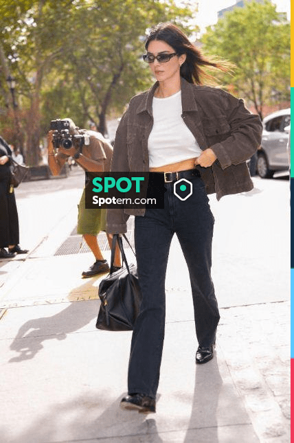 The Row Sleek Leather Belt worn by Kendall Jenner out in NYC on September 16, 2023 | Spotern