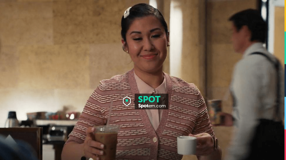 Veronica Beard Toyama Multicolor Cropped Short Sleeve Cardigan worn by ...