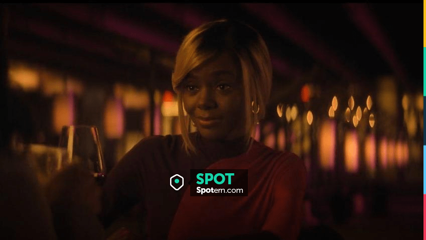 Tory Burch Colorblock Long Sleeve Jersey Top worn by Hazel-May McCall ...