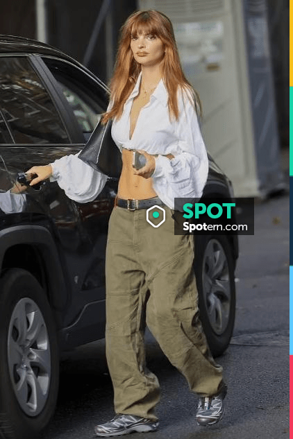 Miu Miu Leather Belt worn by Emily Ratajkowski in New York City on July ...