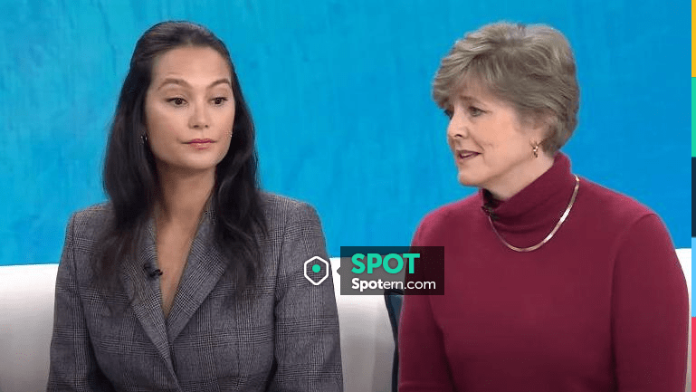 Prada Prince of Wales Leather Belted Blazer worn by Emma Heming Willis ...