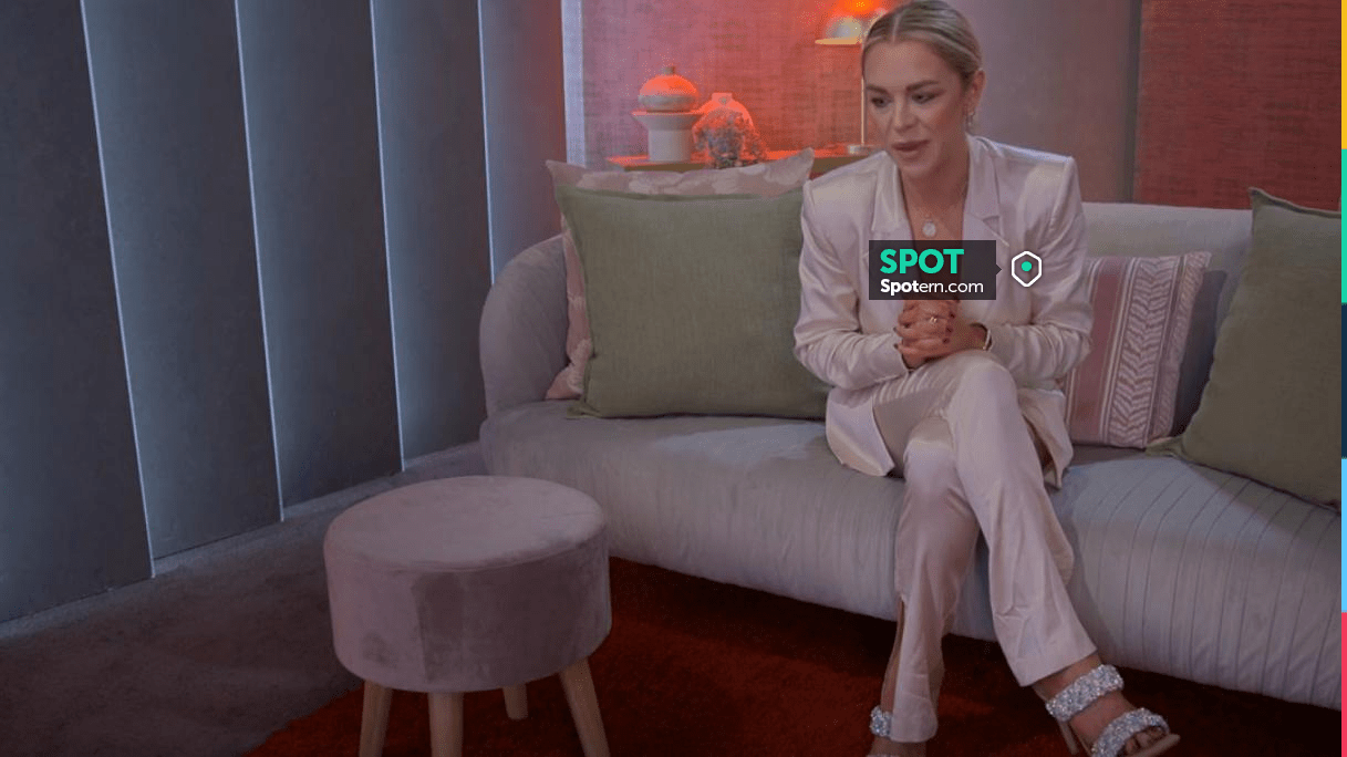 Zara Satin Suit Jack­et &Pants worn by Stacy Snyder as seen in Love Is ...