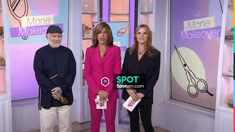Michael Kors Georgina One-Button Wool Blazer in Fuchsia worn by Hoda ...