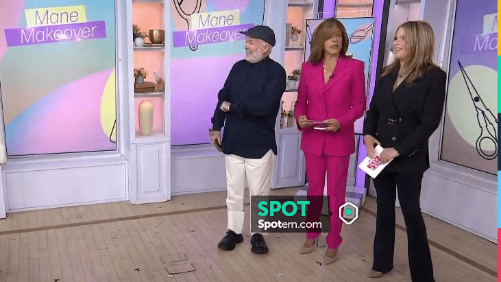 Michael Kors Crepe Cigarette Pants in Fuchsia worn by Hoda Kotb as seen ...
