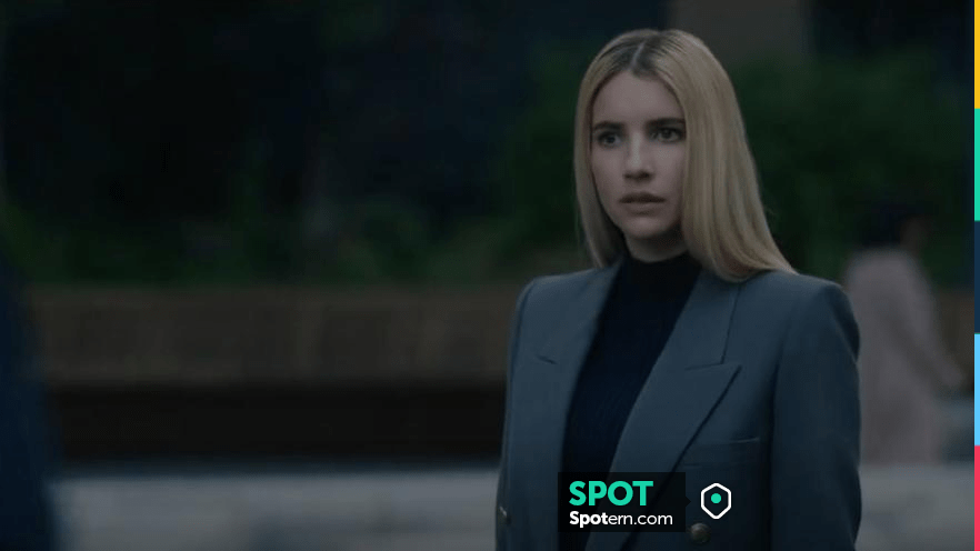 Saint Laurent Dou­ble Breast­ed Blaz­er worn by Madison Montgomery ...