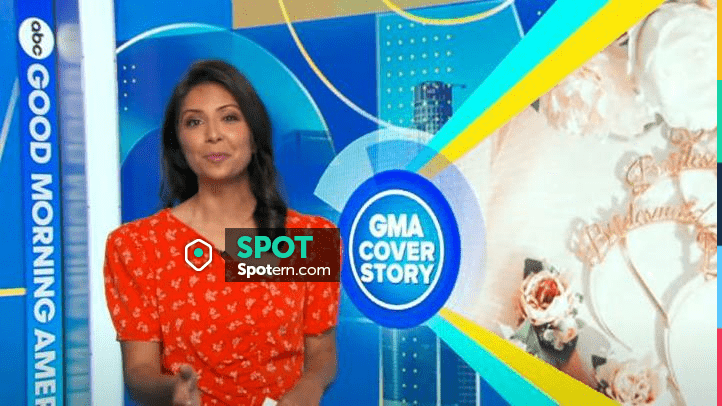 Whitney Port Printed Dress in Red by Love, Whit worn by Zohreen Shah as ...