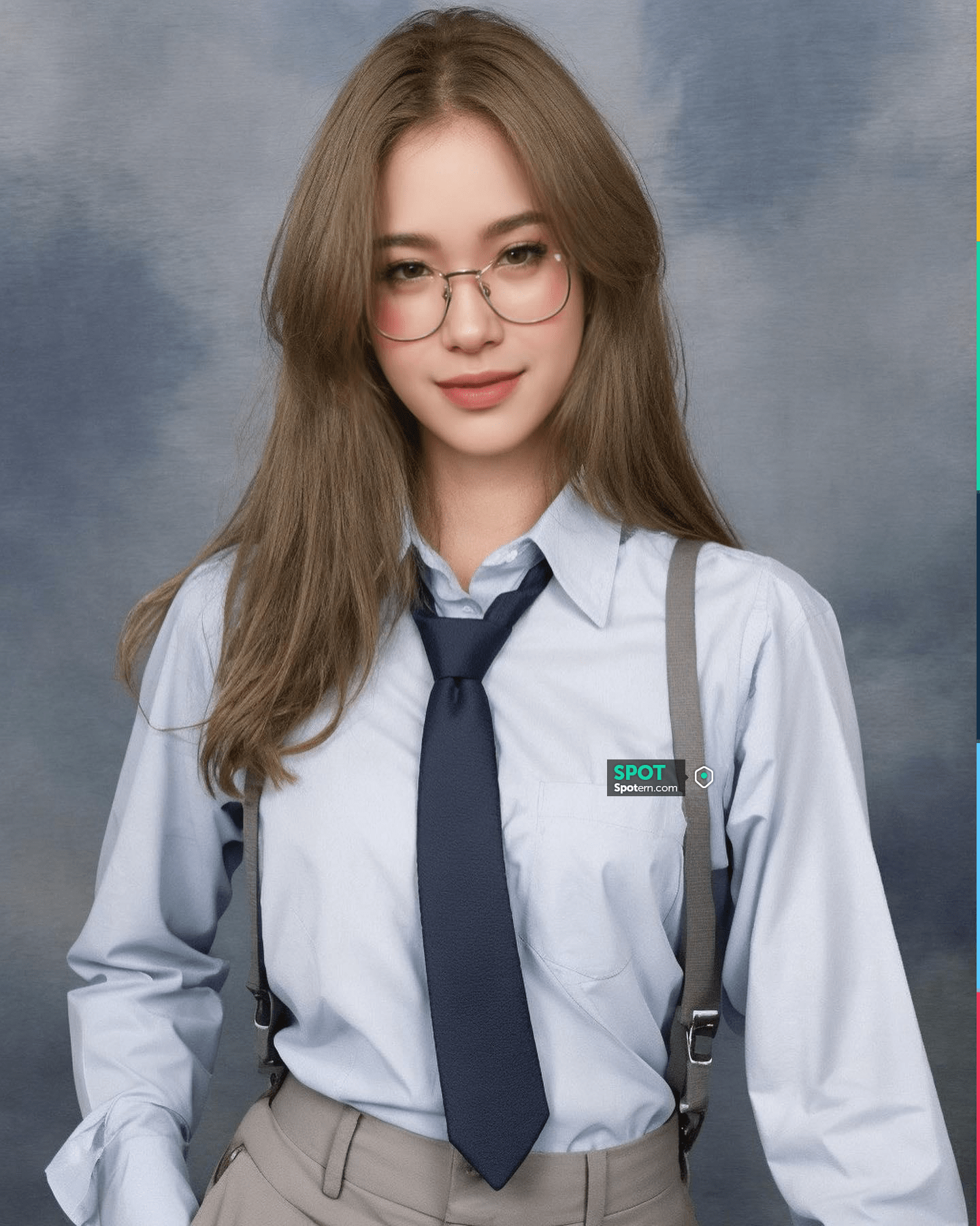 Grey Suspenders worn by Supitcha Kaewsujarid on the Instagram account ...