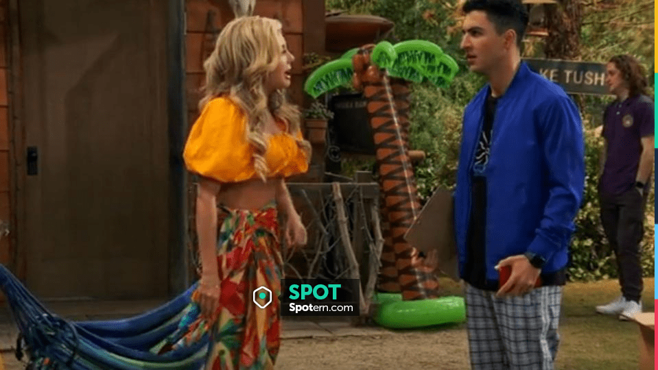 Farm Rio Colorful Banana Metallic Cover-Up Sarong worn by Destiny Baker (Mallory James Mahoney ...