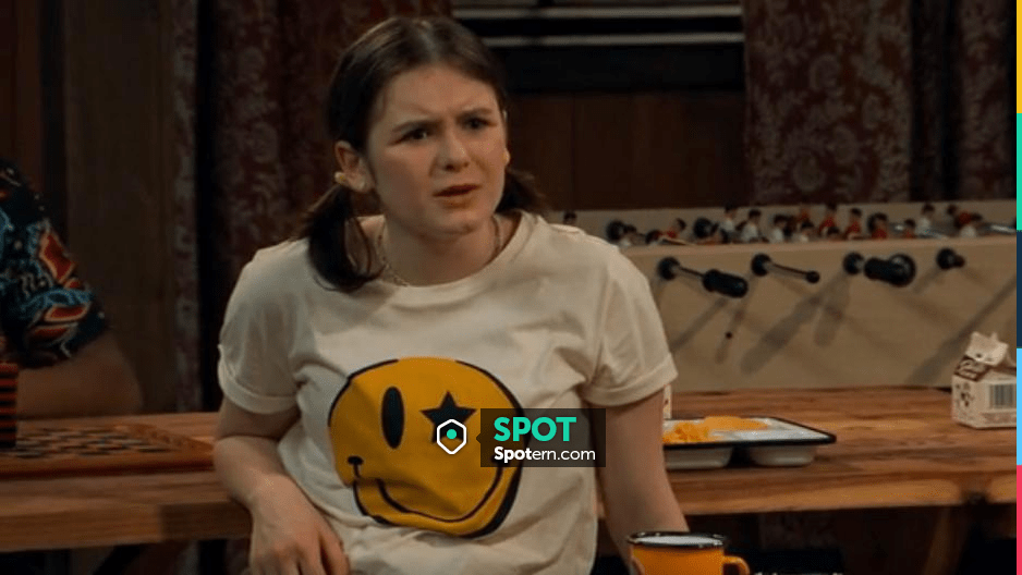 South Parade Round Neck Tee - Smiley Logo Tee worn by Winnie Webber ...