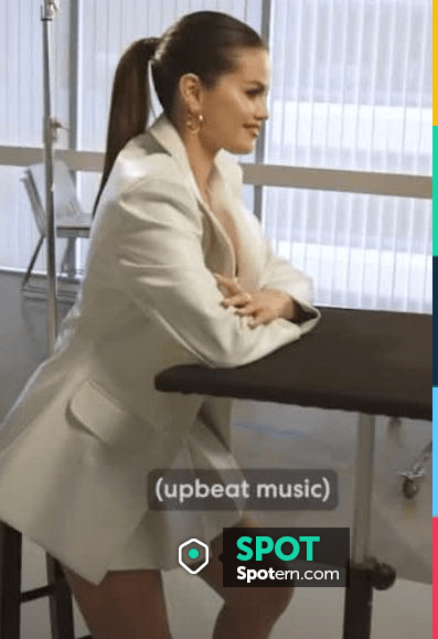 Rigash White Pleated Leather Skirt worn by Selena Gomez at Fast Company ...