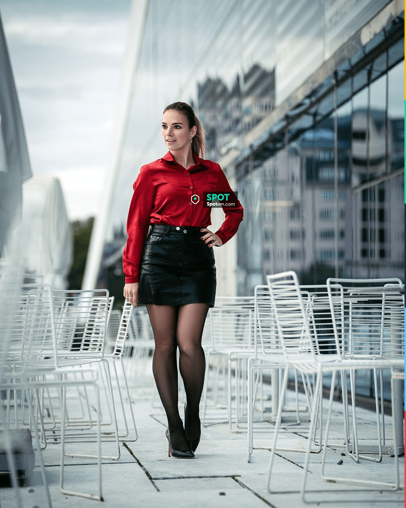 Red blouse worn by Chrissy Tina on her Instagram account @_chrissy ...