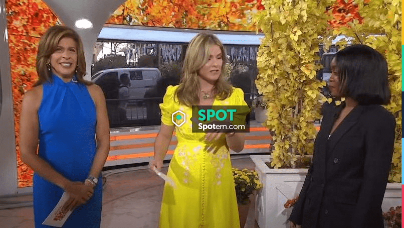Saloni Lea Dress in Bright Lemon worn by Jenna Bush Hager as seen in ...