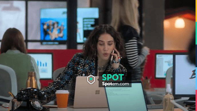 Zara Textured Cropped Blazer worn by Tiffany (Jessica Brown Findlay) as ...