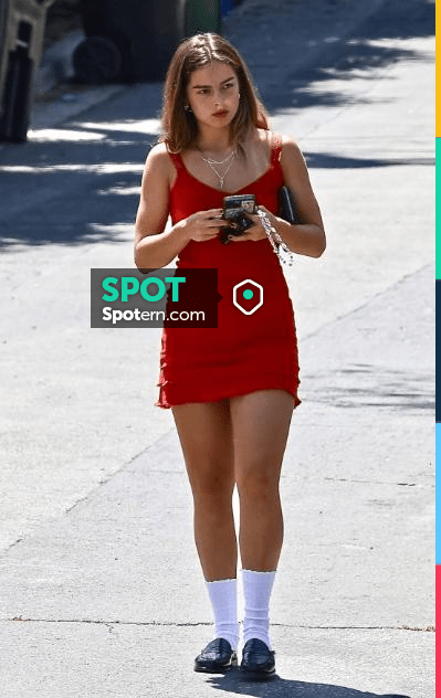 Pretties V-Neck Frilly Cha Cha Dress worn by Addison Rae inLos Angeles ...