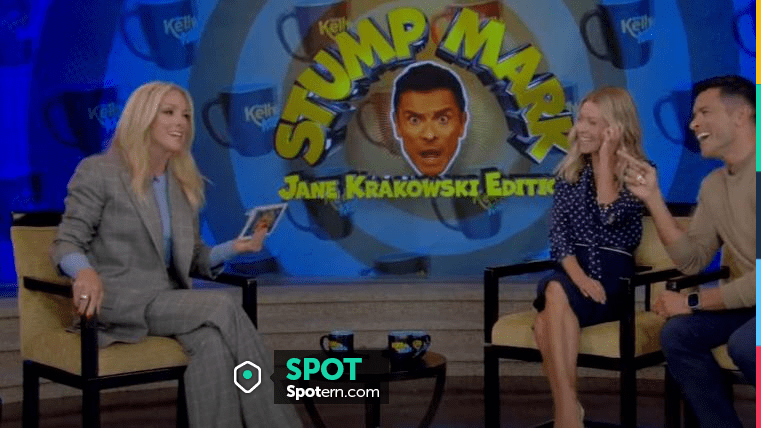 Michael Kors Haylee Glen Check Flare Trousers worn by Jane Krakowski as ...