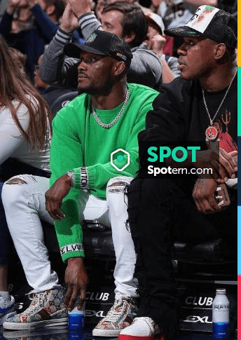 Suéter Louis Vuitton Green Cuff Logo usado por Kamaru Usman en la ...