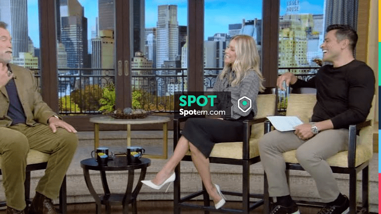 Saint Laurent Lavalliere Neck Blouse worn by Kelly Ripa as seen in LIVE ...