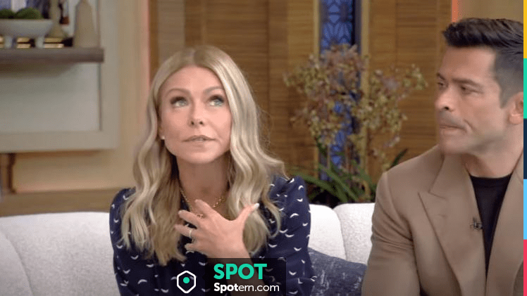 Zadig And Voltaire Turin Silk Blouse worn by Kelly Ripa as seen in LIVE ...