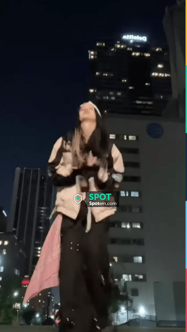 The black and pink jacket worn by Nevada Kolunya in her TikTok video I ...
