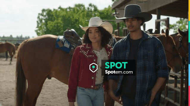 Understated Leather Dime Store Cow­girl Jack­et worn by Soraya Duval ...