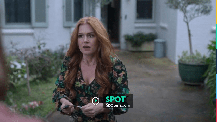 Scotch & Soda Forest Print Ruffle Dress worn by Mary (Isla Fisher) as ...