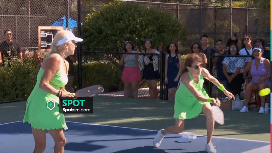 Attraco Tennis Dress with Shorts in Green worn by Ellen Goltzer as seen ...